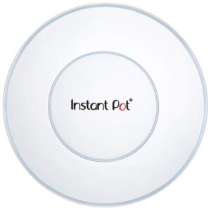 instant pot silicone lid, 8-in, 3-qt pot lid, reusable silicone lid for bowl and food cover, microwave cover for food, transparent white