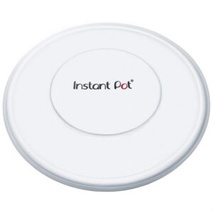 Instant Pot Silicone Lid, 8-In, 3-Qt Pot Lid, Reusable Silicone Lid for Bowl and Food Cover, Microwave Cover for Food, Transparent White