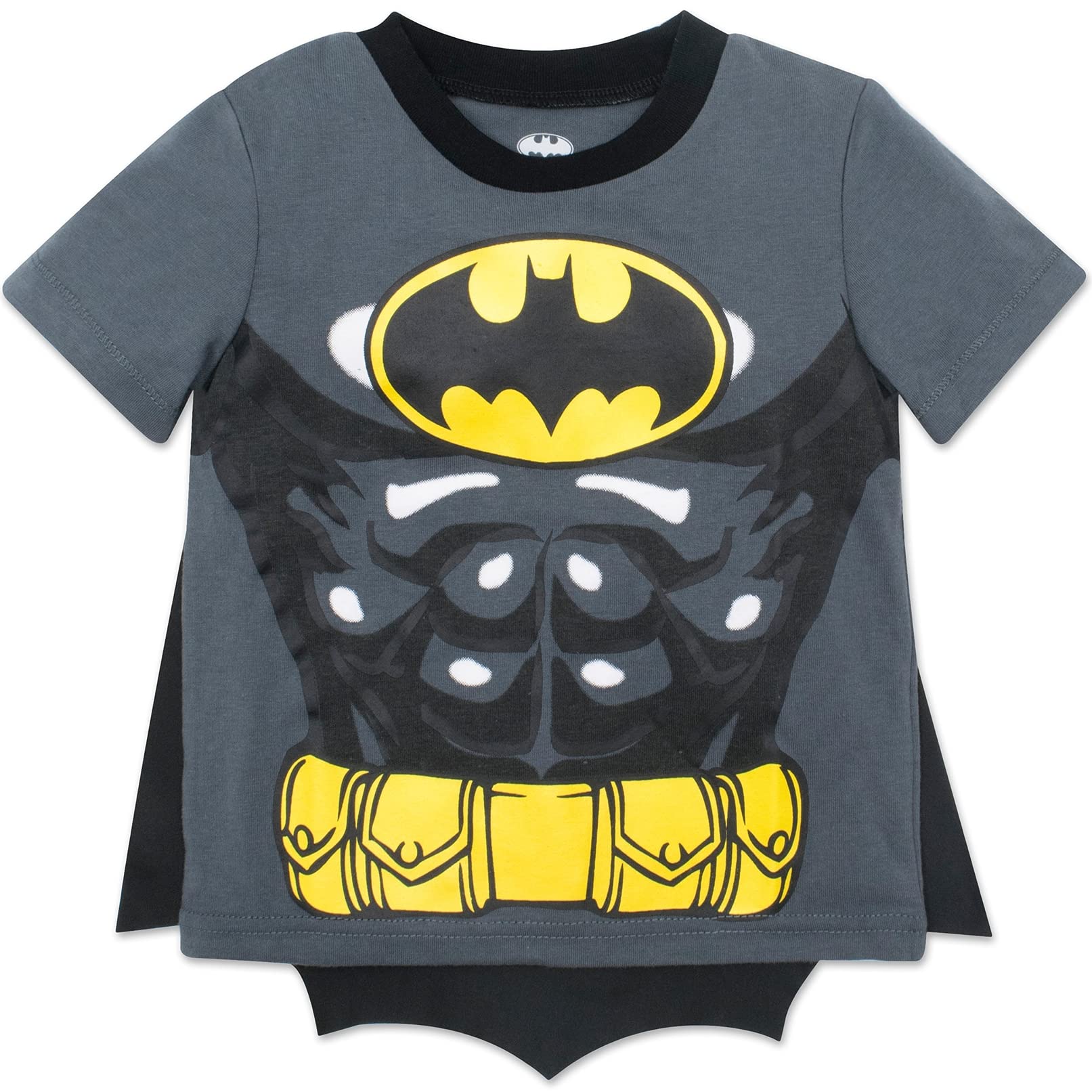 DC Comics Justice League Batman Toddler Boys Cosplay T-Shirt and Cape 2T