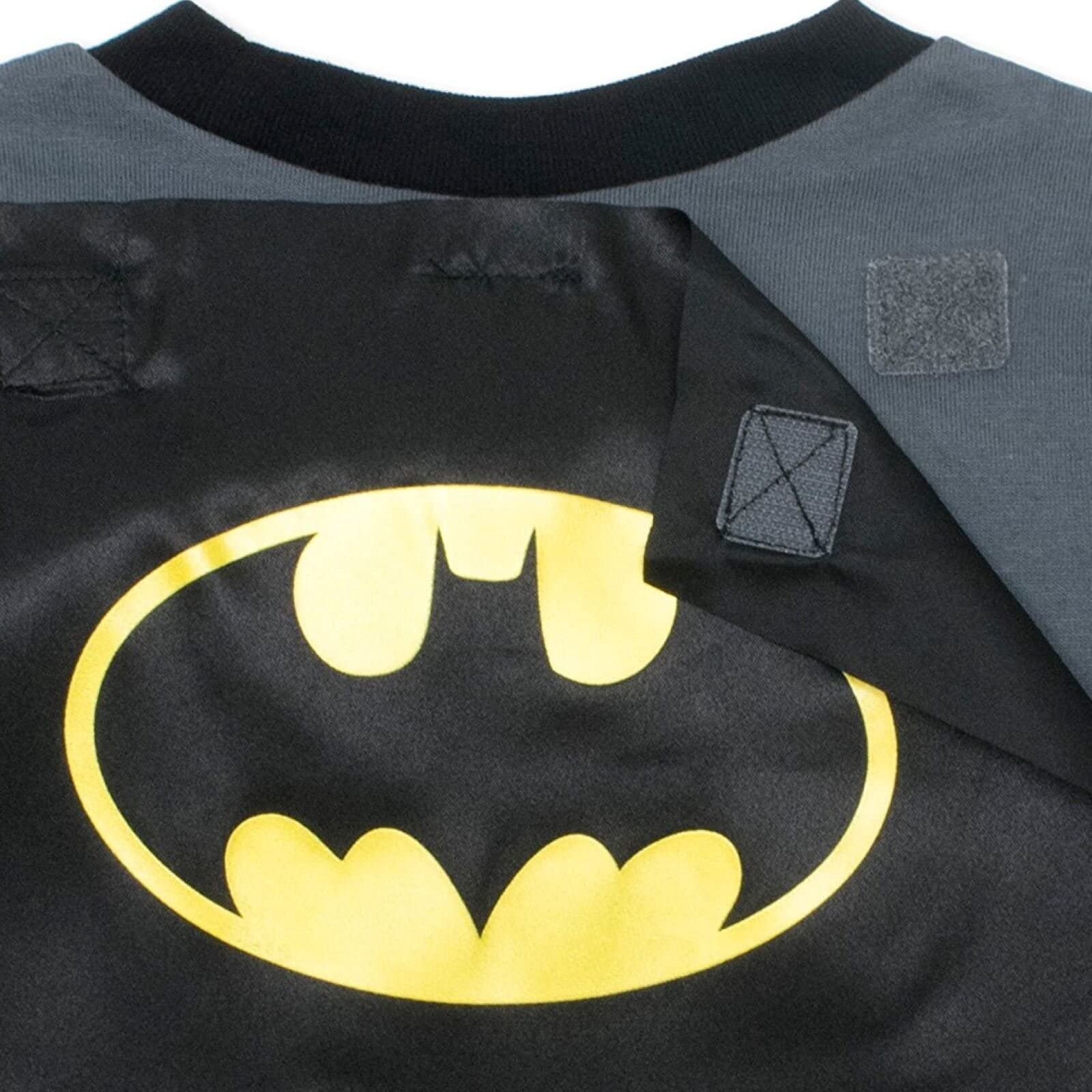 DC Comics Justice League Batman Toddler Boys Cosplay T-Shirt and Cape 2T