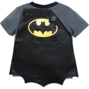 DC Comics Justice League Batman Toddler Boys Cosplay T-Shirt and Cape 2T