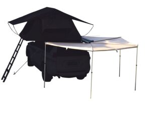 270 awning rooftop tent sun shelter designed for vehicle with roof rack- right/left hand driver side awning radius 8.2 ft,khaki (right-side)