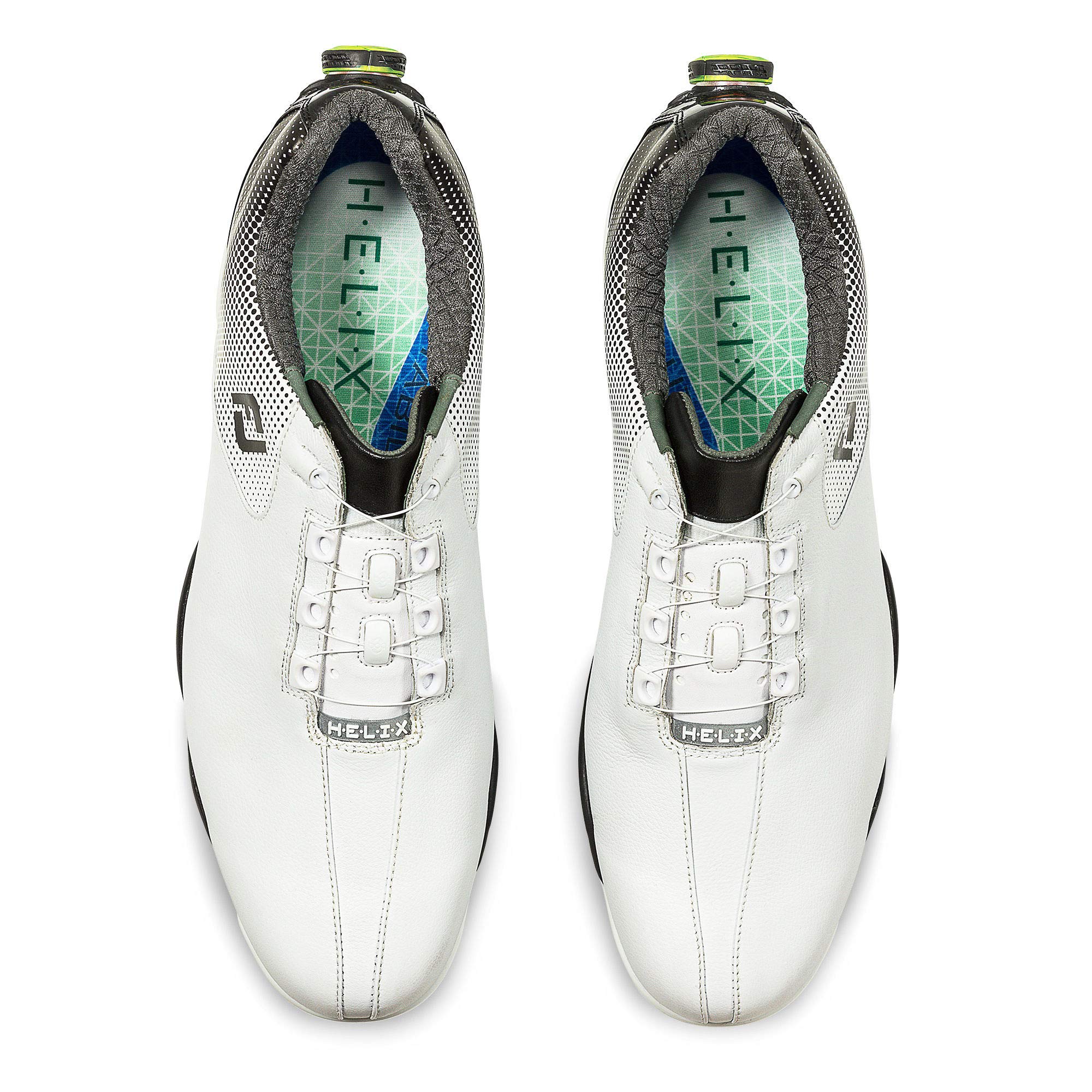 FootJoy Men's D.N.A. Helix Boa-Previous Season Style Golf Shoes White 12 M Black, US