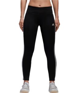 adidas womens training designed 2 move 3 stripe long legging, black/white, medium