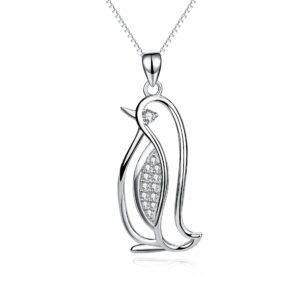 yfn penguin gifts sterling silver penguin necklace penguin pendant jewelry for women gifts