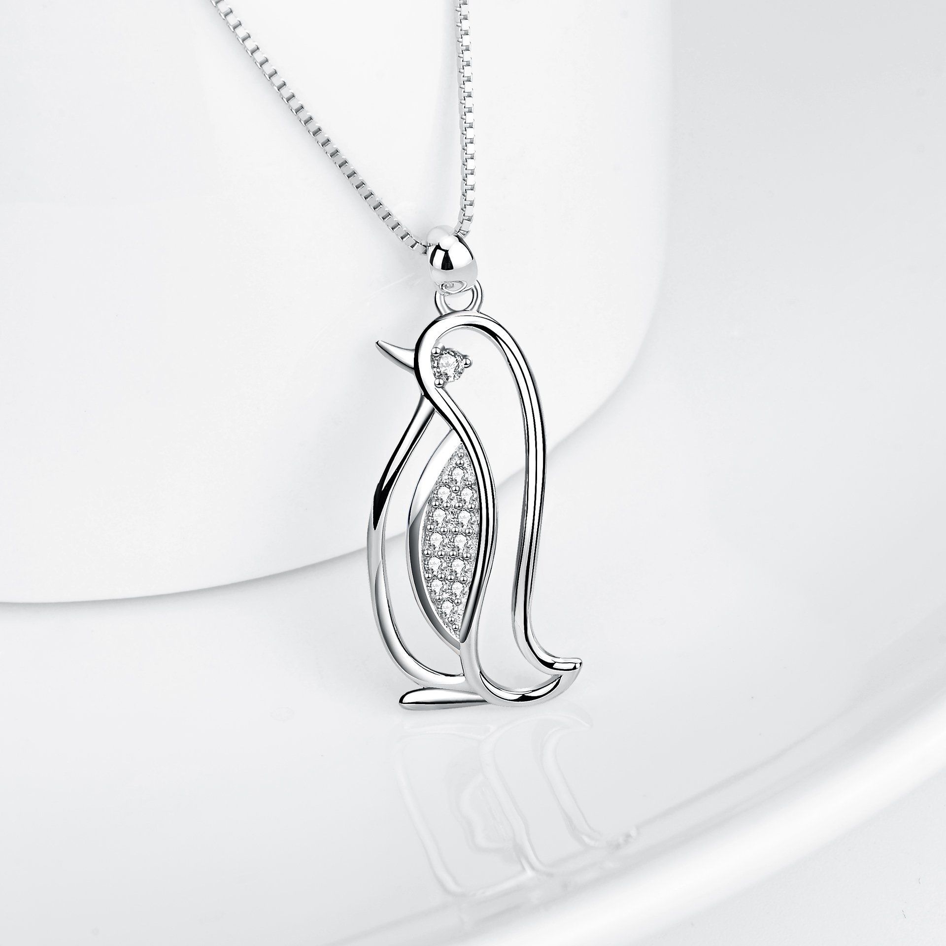 YFN Penguin Gifts Sterling Silver Penguin Necklace Penguin Pendant Jewelry for Women Gifts