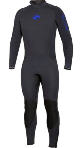 bare 3mm men's velocity ultra wetsuit | unique omnired material woven into the torso for added warmth| high performance full stretch neoprene | comfortable | great for scuba diving | blue lt