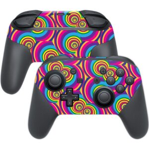 mightyskins skin compatible with nintendo switch pro controller - groovy 60s | protective, durable, and unique vinyl decal wrap cover | easy to apply, remove, and change styles | made in the usa