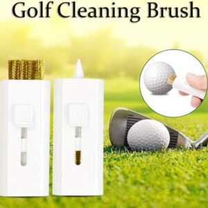 4-Pack Pocket Retractable Golf Club Cleaning Brush Tool - Wire Brush Club Groove Double Side Cleaner, Ideal Gift Sharing with Golfing Friends