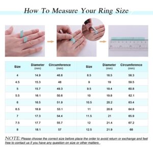 JewelryPalace 14K Gold Plated 925 Sterling Silver Rings for Women, Cubic Zirconia Promise Rings for Her, Stackable Wedding Bands Rings for Women Set Size 8