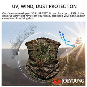 JOEYOUNG 3D Face Sun Mask, Neck Gaiter, Headwear, Magic Scarf, Balaclava, Bandana, Face Mask, Hunting, Running, Motorcycle