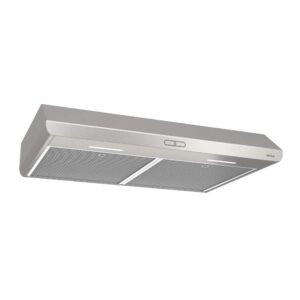 broan-nutone bkdb136ss led sahale 36-inch under-cabinet 4-way convertible range hood with 3-speed exhaust fan and light, stainless steel