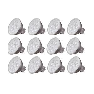 SATCO S9496-6.5 Watt; LED MR16 LED; 3000K; 12 Volt AC/DC (12 LED Bulbs Included)