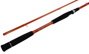 carrot stix collapsible 2 piece spinning wild wild orange giant size salmon steelhead fishing rod (10' 0" medium heavy)