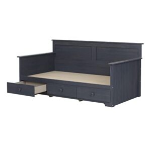 south shore daybed with 3 storage drawers, blueberry