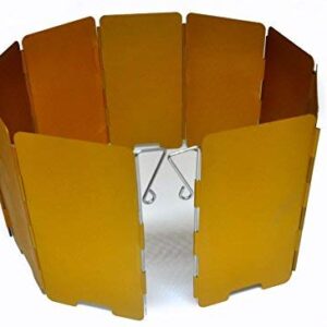 None-branded Folding Camping Picnic Cooker Stove Wind Screen Windshield (Gold)