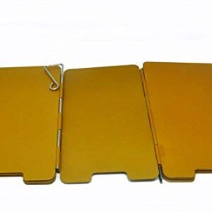 None-branded Folding Camping Picnic Cooker Stove Wind Screen Windshield (Gold)