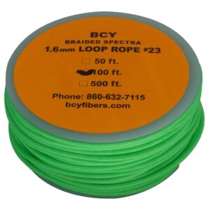 bcy size 23 loop rope neon green 100 ft.