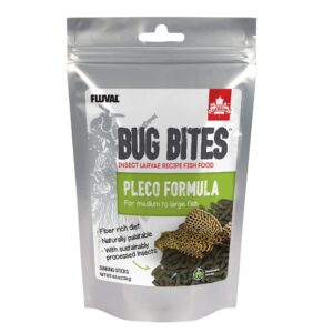 fluval bug bites bottom feeder fish food, sticks for medium to large sized fish, 4.59 oz., a6587