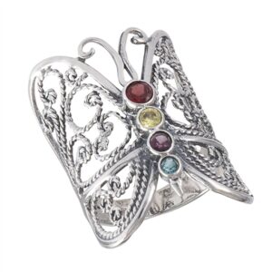 filigree butterfly rope heart wings ring new 925 sterling silver band size 7