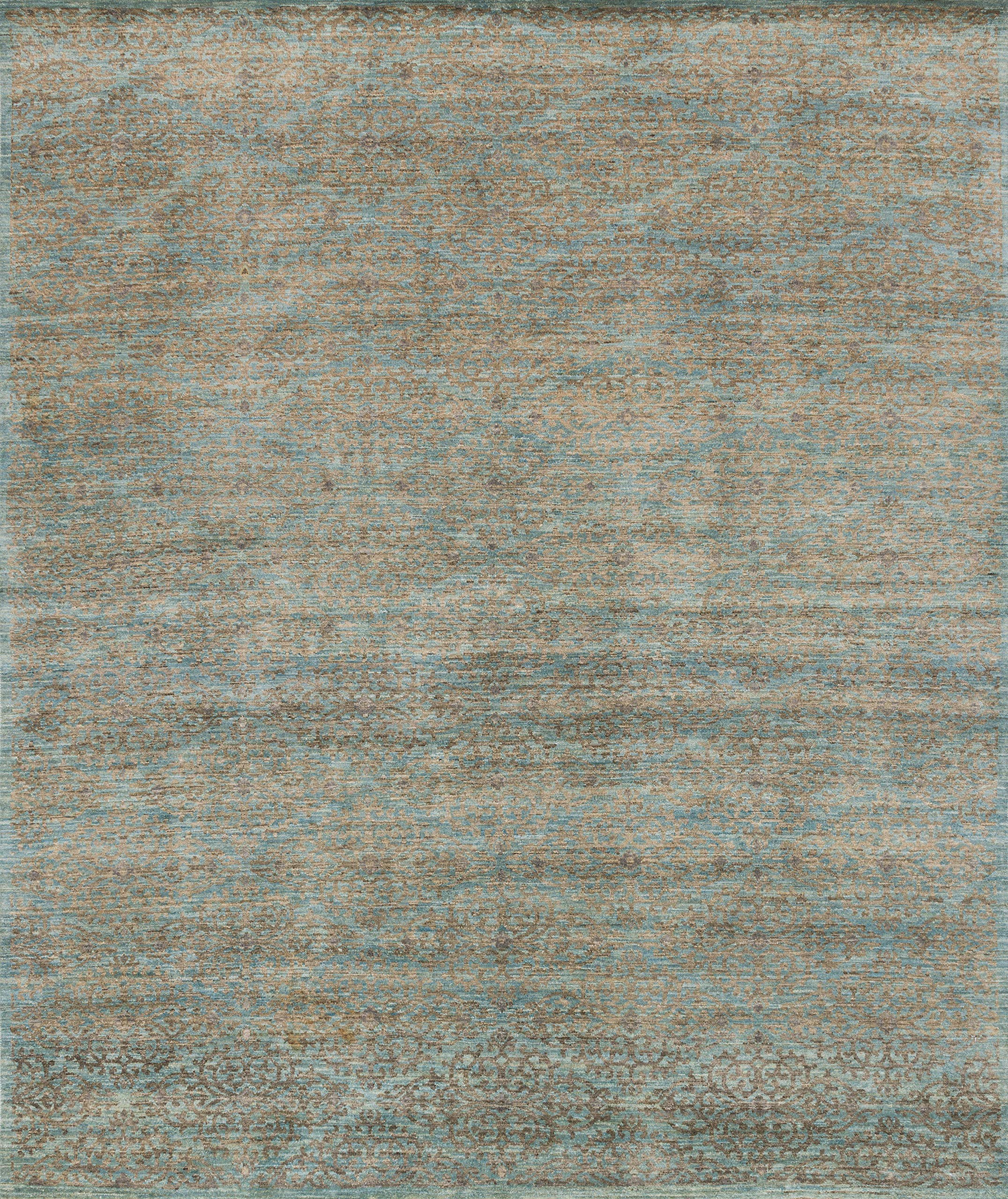 Loloi ESSEX Area Rug 4'-0" x 6'-0" Aqua/Sand