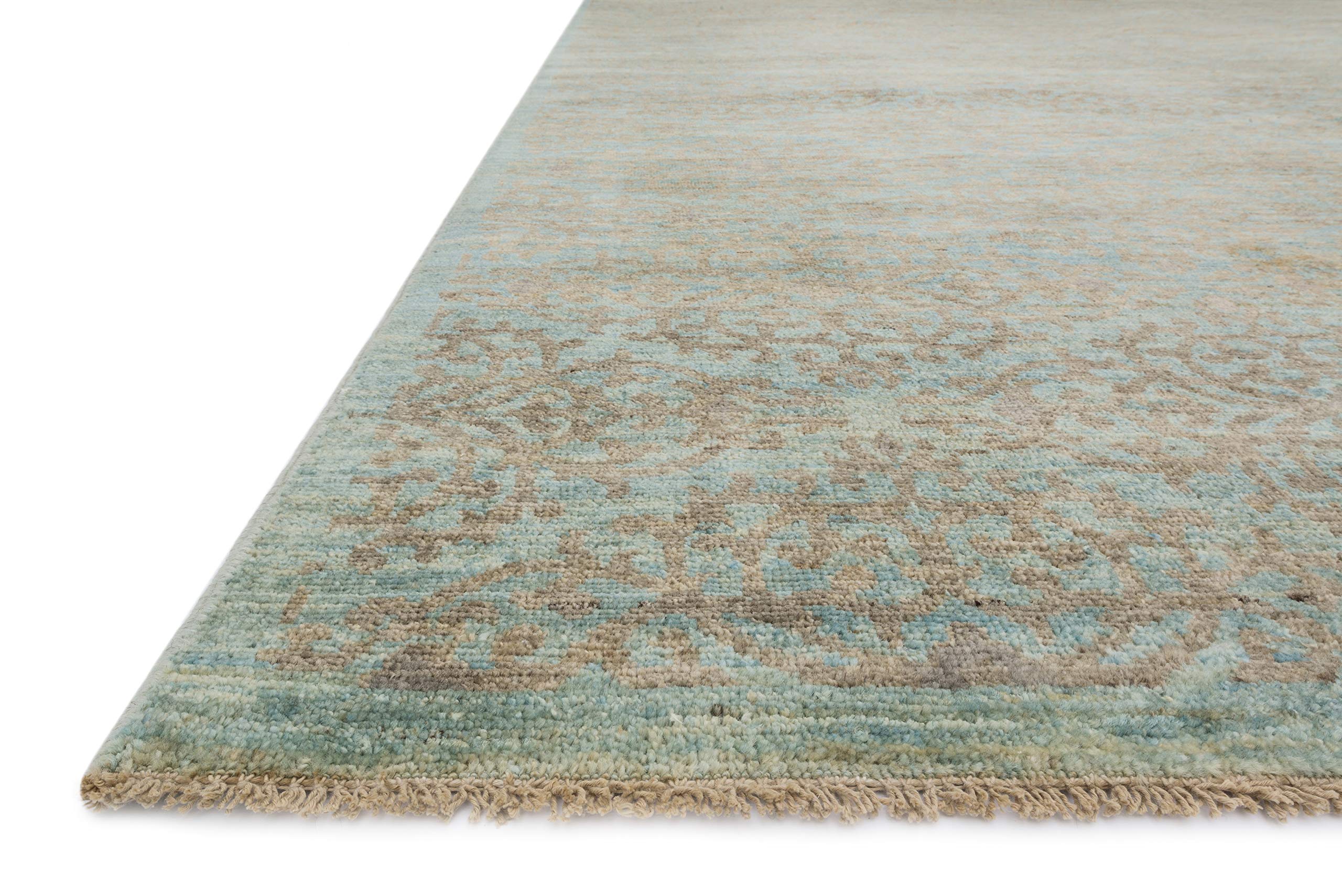 Loloi ESSEX Area Rug 4'-0" x 6'-0" Aqua/Sand