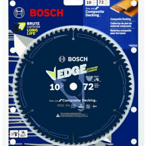 Bosch DCB1072CD 10 In. 72 Tooth Edge Circular Saw Blade for Composite Decking