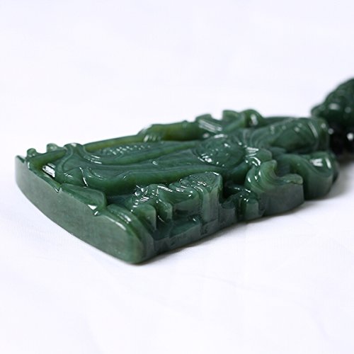 Women's Necklaces Men's Necklaces Guangong guan gong GuanYUu Guan Yu Pendant Necklaces Pure natural hand carved qing jade dragon necklace pendant