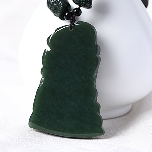 Women's Necklaces Men's Necklaces Guangong guan gong GuanYUu Guan Yu Pendant Necklaces Pure natural hand carved qing jade dragon necklace pendant