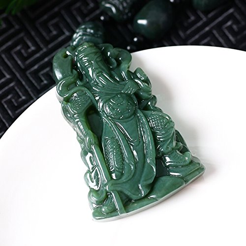 Women's Necklaces Men's Necklaces Guangong guan gong GuanYUu Guan Yu Pendant Necklaces Pure natural hand carved qing jade dragon necklace pendant