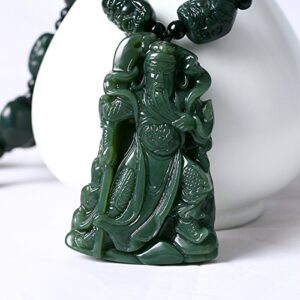 Women's Necklaces Men's Necklaces Guangong guan gong GuanYUu Guan Yu Pendant Necklaces Pure natural hand carved qing jade dragon necklace pendant