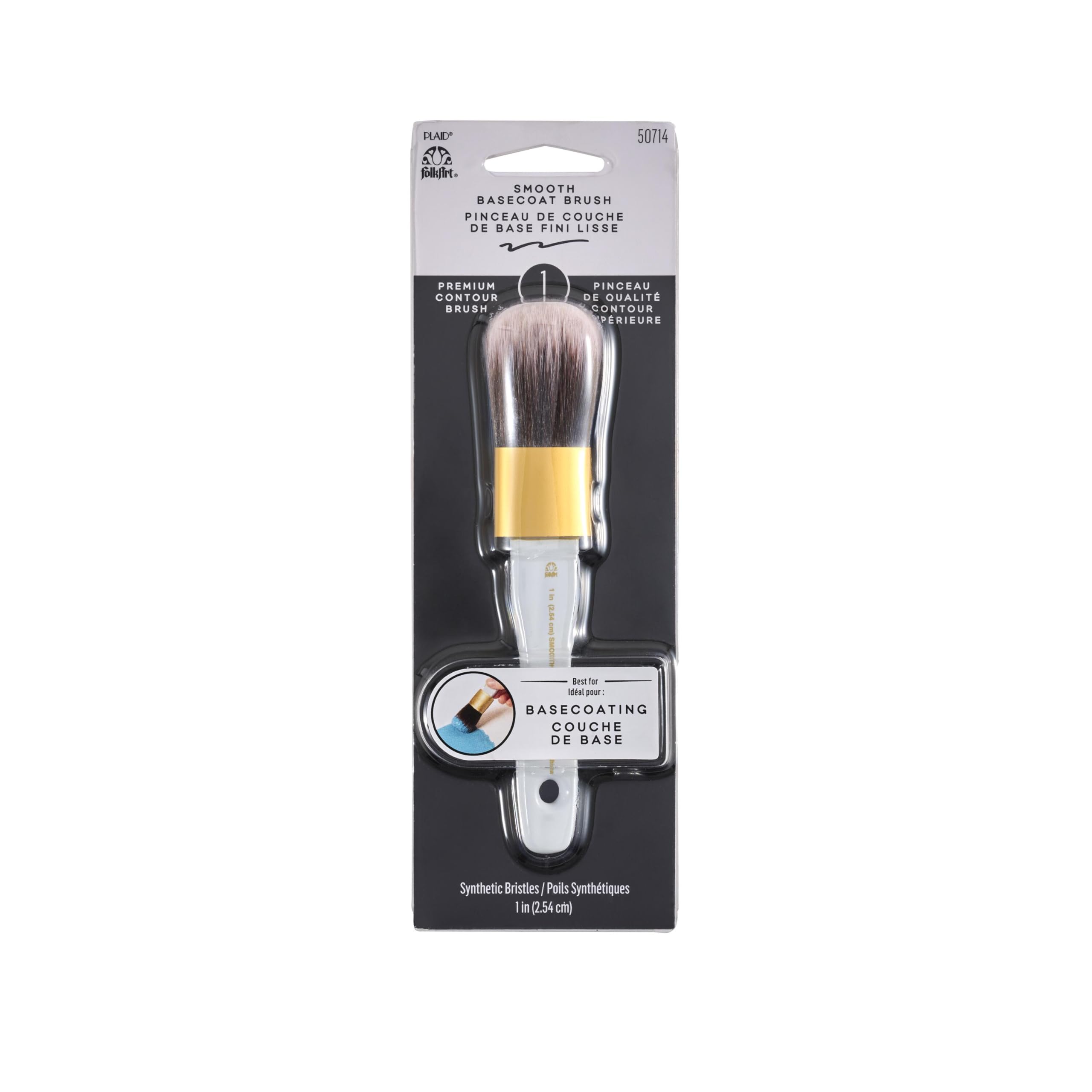 FolkArt Smooth Basecoat Brush, 1 inch