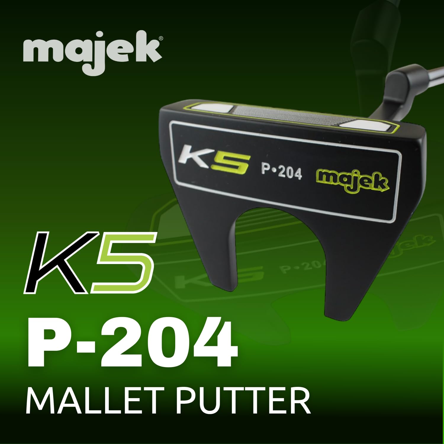 Majek K5 P-204 Golf Putter Right Handed Mallet Bullet Style with Alignment Line Up Hand Tool 31 Inches Ultra Petite Lady's Perfect for Lining up Your Putts