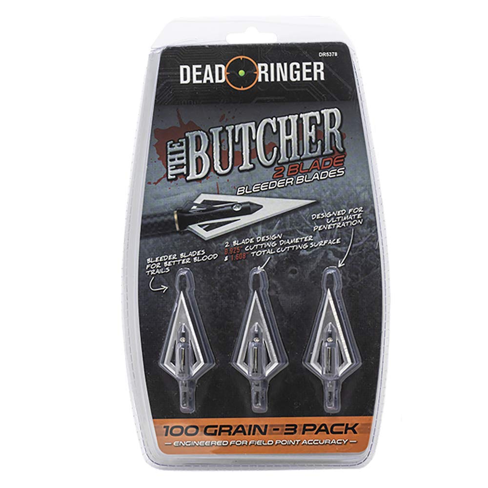 Dead Ringer unisex adult Dead Ringer The Butcher Broadhead 100 gr 3 pk , Silver, gra US