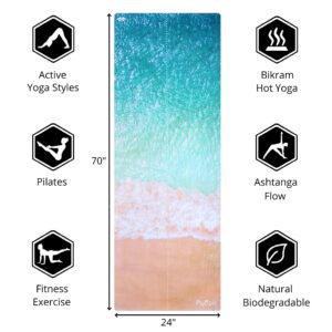 Plyopic. 3-in-1 Travel Yoga Mat/Hot Yoga Towel/Gym Mat Topper. Non-Slip, Portable, Foldable, Washable and Eco-Friendly | 1.5mm Thin | Ideal for Yoga, Hot Yoga, Pilates, Fitness, Exercise and Travel