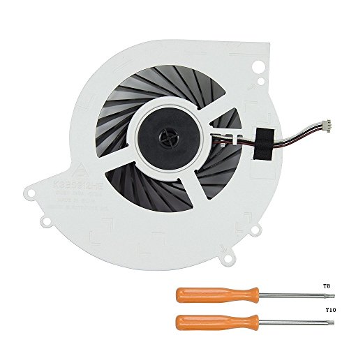 Rinbers® Internal CPU GPU Cooling Cooler Fan Replacement Part for Sony Playstation 4 PS4 CUH-1000A CUH-1001A CUH-10XXA CUH-1100A CUH-1115A CUH-11xxA Series Console 500GB KSB0912HE with Tool Kit