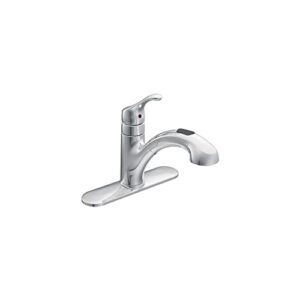 moen renzo one handle chrome pull out kitchen faucet