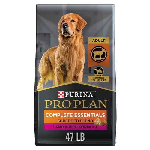 Purina Pro Plan High Protein Dog Food With Probiotics for Dogs, Shredded Blend Lamb & Rice Formula - 47 lb. Bag