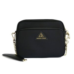 arden cove full anti-theft waterproof cross-body bag (20" drop length, black)