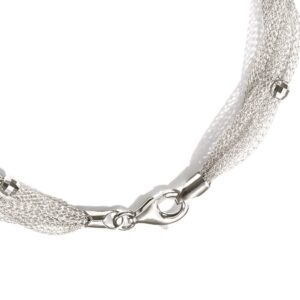 Ross-Simons Italian Sterling Silver Multi-Strand Mesh Necklace. 17 inches