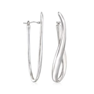 ross-simons italian sterling silver u-shaped hoop earrings