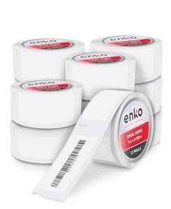 enko compatible for dymo 30336 labels (1 x 2-1/8 inches) - 12 rolls, 6000 labels for dymo labelwriter 450 turbo printer and 4xl - direct thermal address, shipping and barcode labels