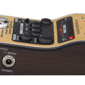 Zoom AC-2 Acoustic Creator, Acoustic DI with Tone Restoration, Tuner, Reverb, EQ, and Anti-Feedback