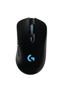 logitech g703 lightspeed gaming mouse with powerplay wireless charging compatibility, black