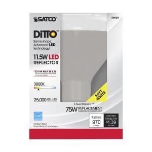 Satco S9635 11.5BR40/LED/3000K/940L/120V (6 LED Light Bulbs)