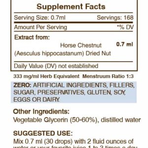 Secrets of the Tribe Horse Chestnut Tincture Alcohol-Free Liquid Extract, Horse Chestnut (Aesculus hippocastanum) Dried Nut (2x4 FL OZ)