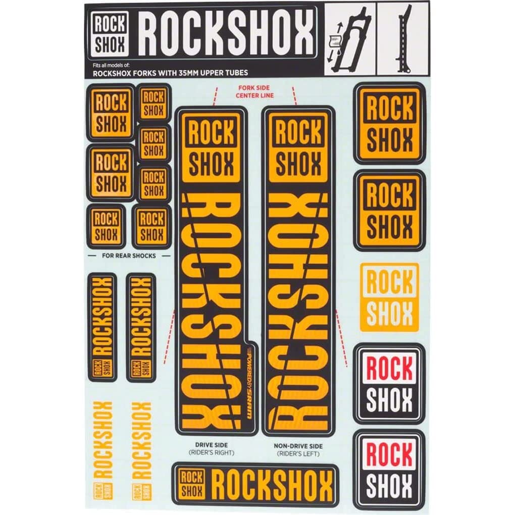 RockShox Decal Kit, 35mm, Orange Color Matching Kit