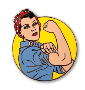 pinsanity rosie the riveter enamel lapel pin