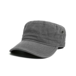 krisphily washed cotton sports army cap,military hat,trucker hat for adult(grey)