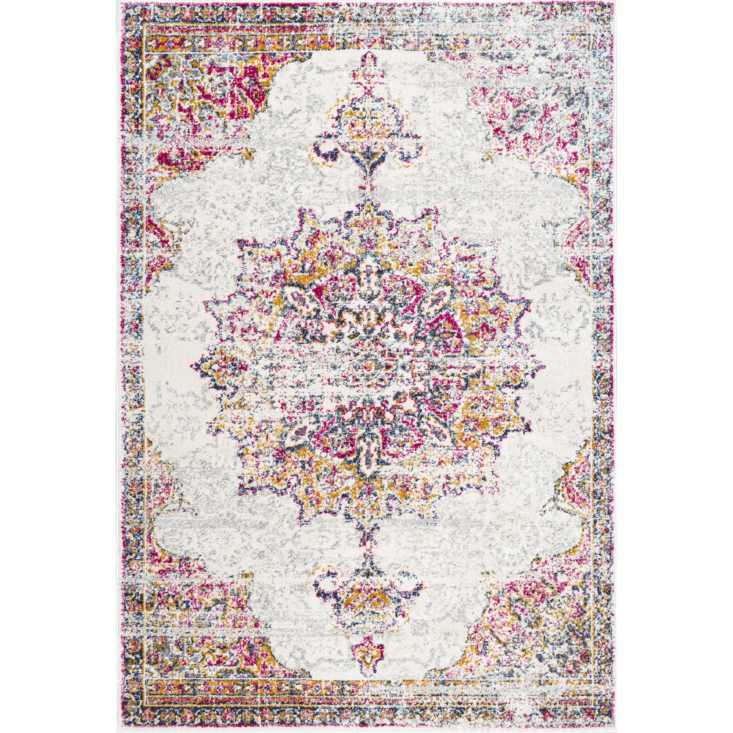 nuLOOM Tabitha Vintage Medallion Area Rug, 8x10, Pink